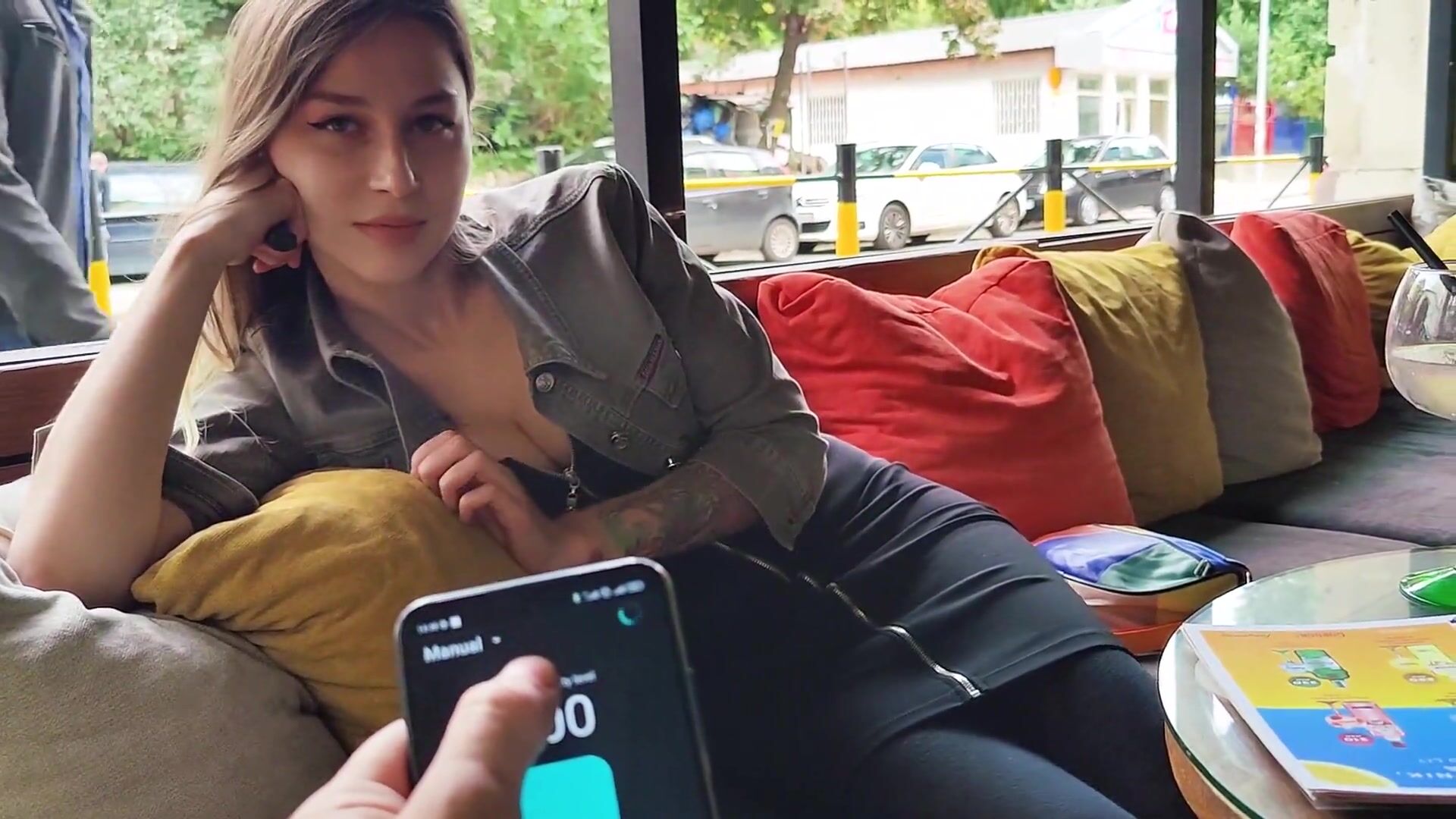 Myschoollife Remote Control Orgasm Of My Stepsister In Bar Xasiat